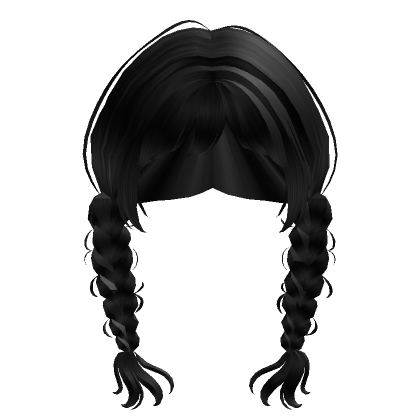 Low Pigtail Braids Bangs Black Roblox Item Rolimon S