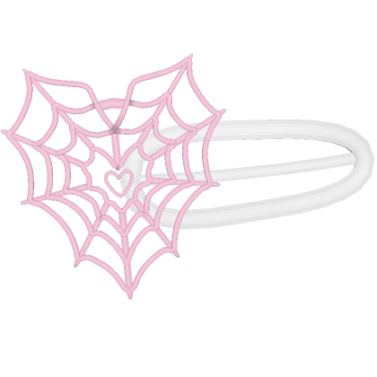 Y2k Heart Cobweb Cute Hairclip Pink S Code Price RblxTrade