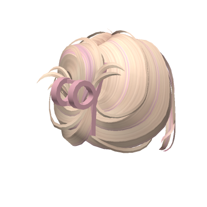 Two Tone Clipped Messy Bun Pink Blonde Roblox