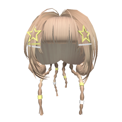 Blond Twin Messy Buns With Barrette Roblox