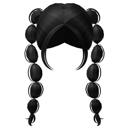 Y K High Bubble Pigtails In Black Roblox