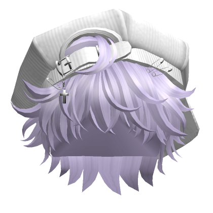 Messy Hair With Punk Cap Light Purple Roblox