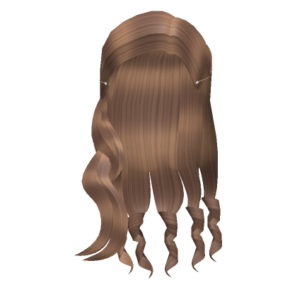 Long Curly Soft Sidepart Ginger Hair W Pearl Clips Roblox