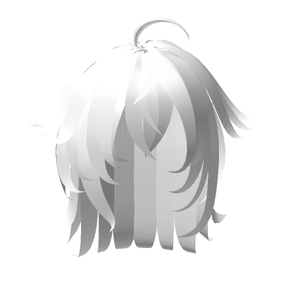 Messy Fluffy White Wolf Cut Hair Roblox
