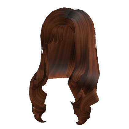 2000s Cute Curled Hair In Brown Roblox