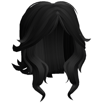 Anime Layered Short Y2K Messy Popular Hair Black Roblox