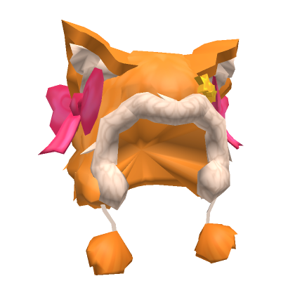 Fluffy Cat Hat W Bows Roblox