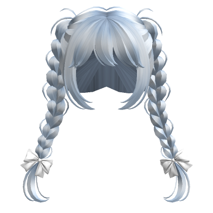 High Braided Pigtails Sky Blue Roblox