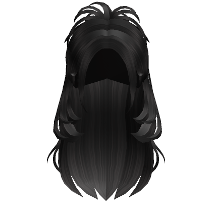 Grunge Long Messy Ponytail Black Roblox