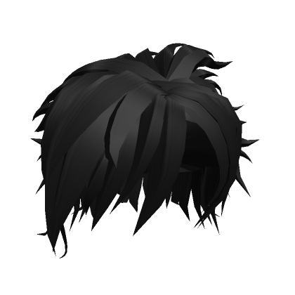Emo Mullet Anime Hair Black Roblox