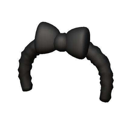 Cutie Black Fluffy Bow Headband Roblox Item Rolimon S