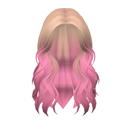 Lush Wavy Hair Blonde And Pink Ombre Roblox