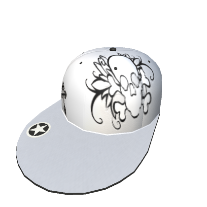 White Y2K Cyberstar Cap S Code Price RblxTrade