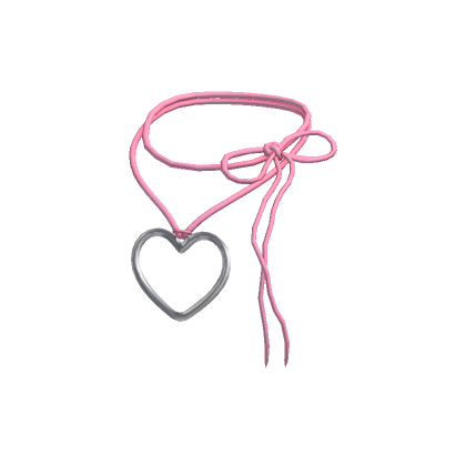 Silver Pink Heart Pendant Necklace Roblox