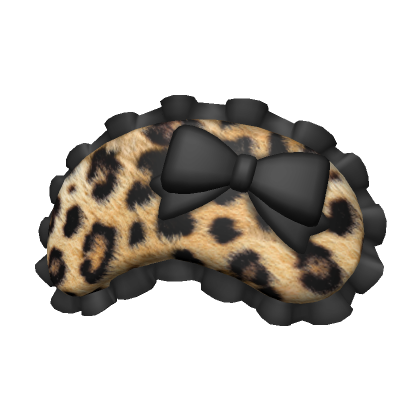 Gyaru Leopard Print Sleep Mask Black Roblox