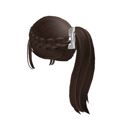 Braided Clipped Ponytail Brown Roblox Item Rolimon S