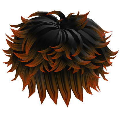 Orange Fluffy Messy Hair Roblox