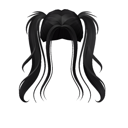 Pretty High Pigtails In Black Roblox