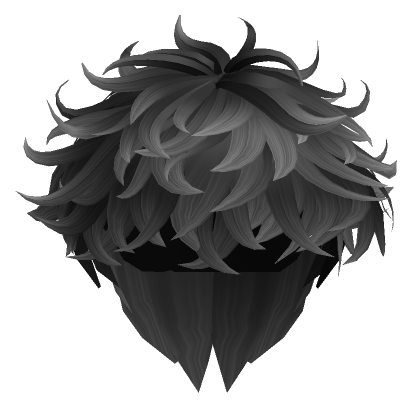 Fluffy Messy Anime Hair In Black White Roblox Item Rolimon S