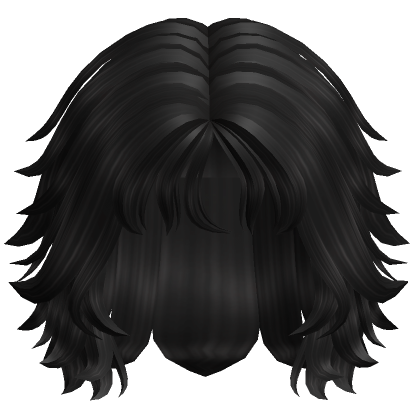 Short Messy Wolf Hair In Black Roblox Item Rolimon S