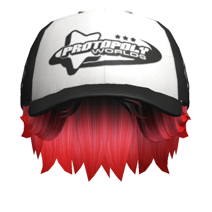 Black Red Skater Boy Hair W Black Y2K Cap Roblox