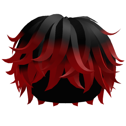 Black To Red Fluffy Messy Boy Hair Roblox Item Rolimon S