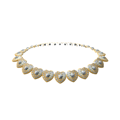 Gold Heart Diamond Necklace Roblox