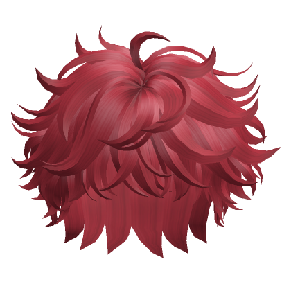 Fluffy Messy Hair Red Roblox