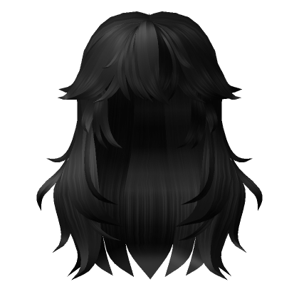Grunge Wolf Layered Hair In Black Roblox