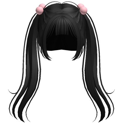 Black Pigtails With Pom Poms S Code Price RblxTrade