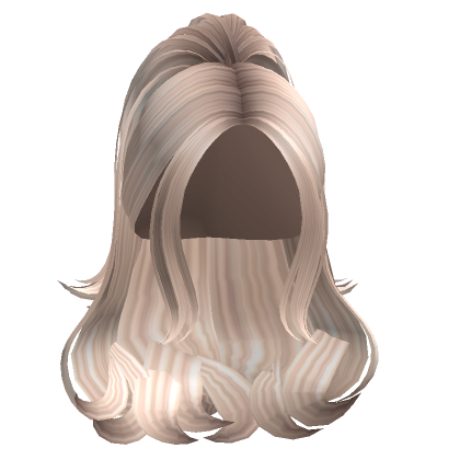 Preppy Glam Curled Half Up Hair Platinum Roblox