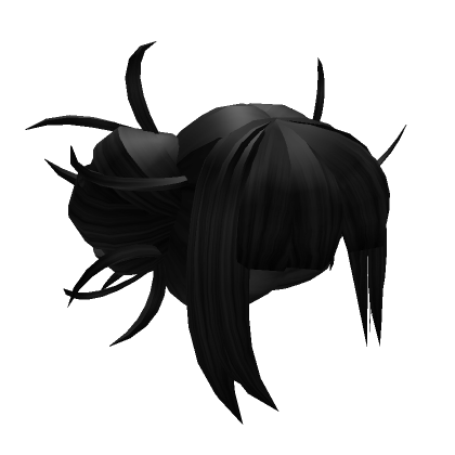 Black Messy Anime Hair Buns Roblox Item Rolimon S