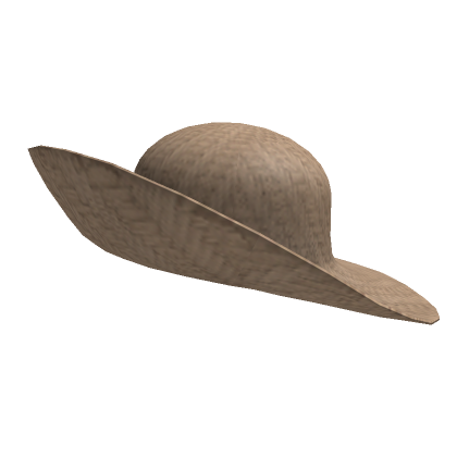 Folded Rounded Straw Hat | Roblox Item - Rolimon's