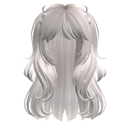 Wavy Half up Half Down Pigtails(Silver) | Roblox Item - Rolimon's