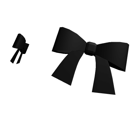 cute black double bows | Roblox Item - Rolimon's