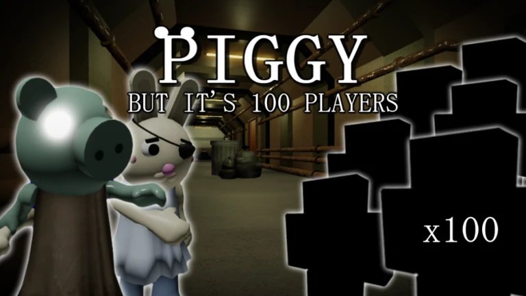 [ 맨션] Piggy But It's 100 Players - Roblox