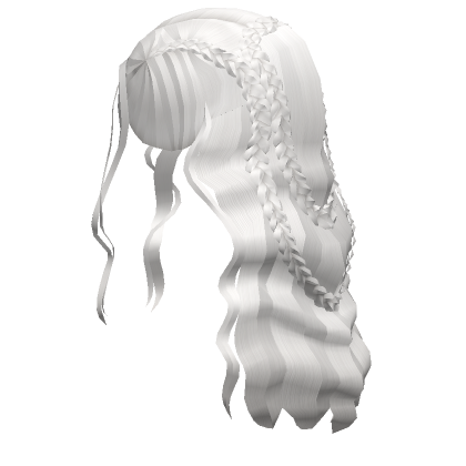 White Wavy Braided Queen Hair | Roblox Item - Rolimon's