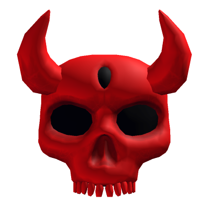 Red Three Eyes Horned Skull | Roblox Item - Rolimon's