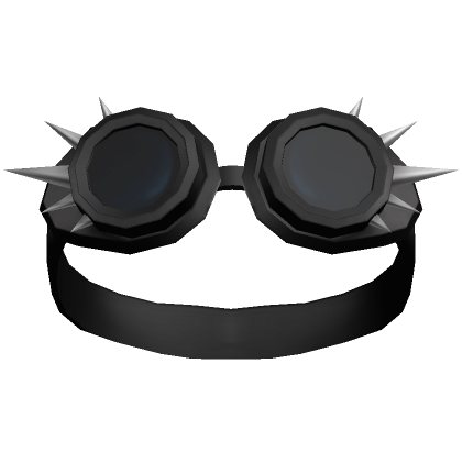 Black Cyber Spiky Raised Goggles | Roblox Item - Rolimon's