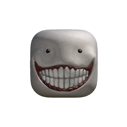 Creepy Wide Grin Horror Face [3D White] | Roblox Item - Rolimon's