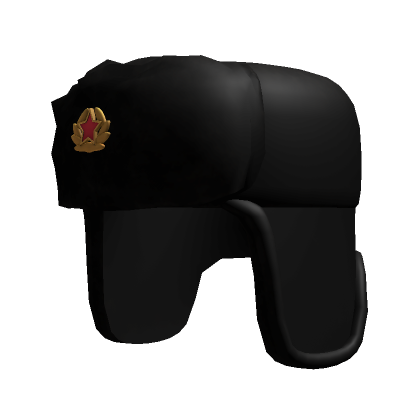 Black Fluffy Soviet Ushanka | Roblox Item - Rolimon's