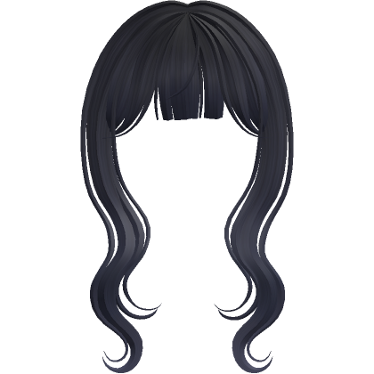Long Wavy Bangs(Blue Black) | Roblox Item - Rolimon's