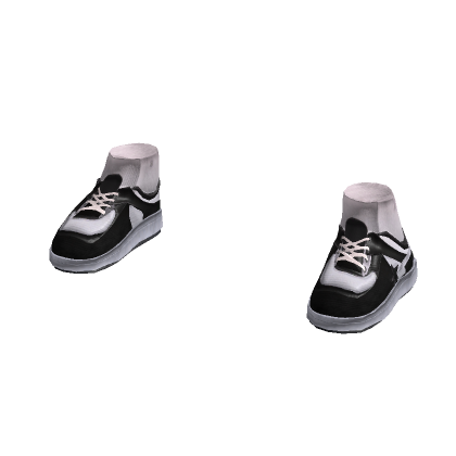 Star Sneakers Shoes Rthro Black White | Roblox Item - Rolimon's