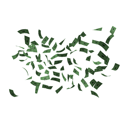 Rain of Play Money - Green $100 Cash | Roblox Item - Rolimon's