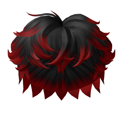 Messy Wavy Fluffy Cheveux Rouge Fade - Roblox