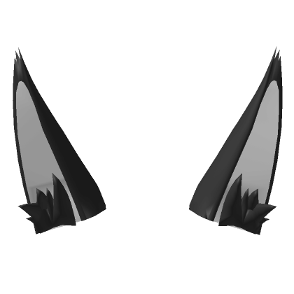 black 'n white fox ears | Roblox Item - Rolimon's