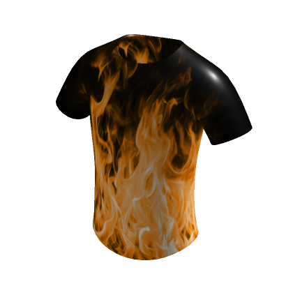 Cool Neon Orange Glowing Fire Gamer Flames T-Shirt | Roblox Item ...