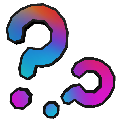Anime Question Marks on Face - Multicolor | Roblox Item - Rolimon's