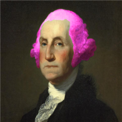 George Washington with Pink hair