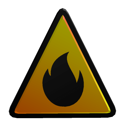 Fire Warning Danger sign (Overhead) | Roblox Item - Rolimon's